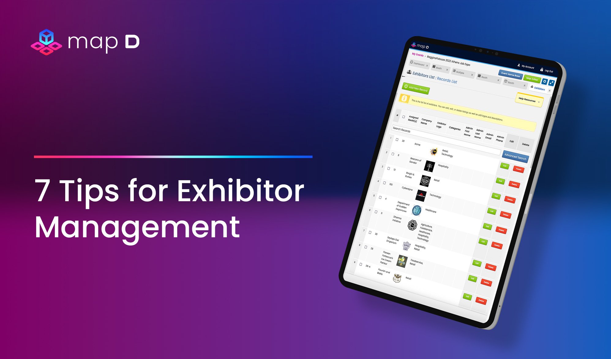 Enhance Exhibitor Management Experience with Map D